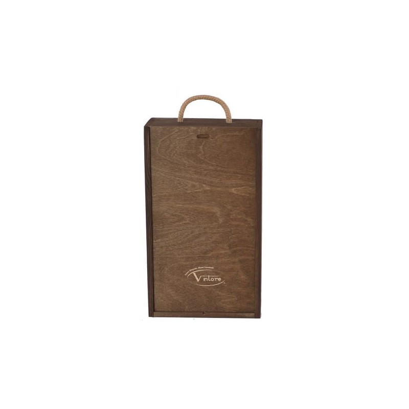 V2 sliding lid 2 bottle box/walnut staining