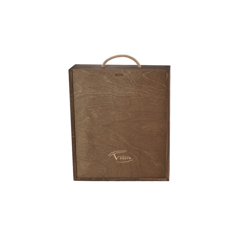 V3 sliding lid 3 bottle box/walnut staining